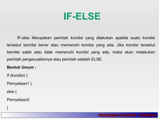 Percabangan pada pemrograman java netbeans | PPT