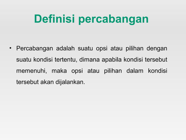 Percabangan pada pemrograman java netbeans | PPT