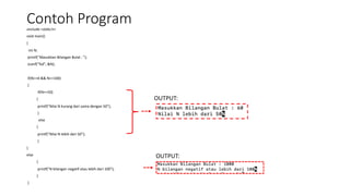 Materi Percabangan Pemorgraman dengan Bahasa C | PDF
