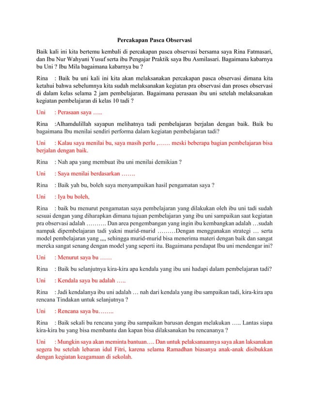 Percakapan Pra Observasi-Pasca Observasi Supervisi Akademik.docx