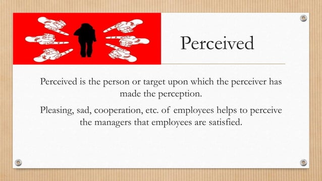 Perceiver and perceived (perception) | PPTX