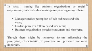 Perceiver and perceived (perception) | PPTX