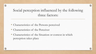 Perceiver and perceived (perception) | PPTX