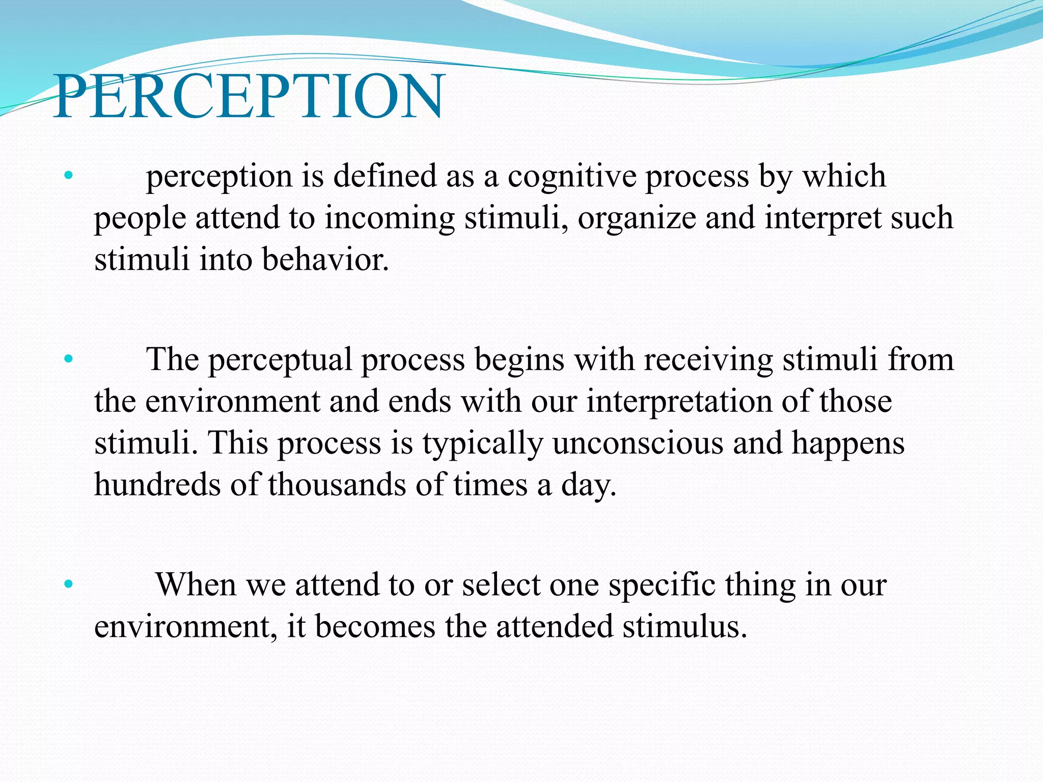 Perceiver, perceived and perception process | PPT