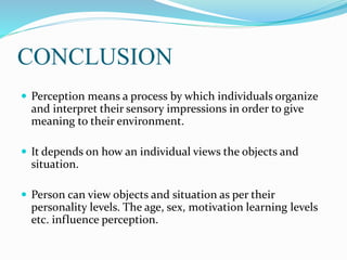 Perceiver, perceived and perception process | PPT