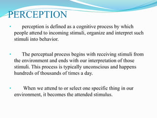 Perceiver, perceived and perception process | PPT