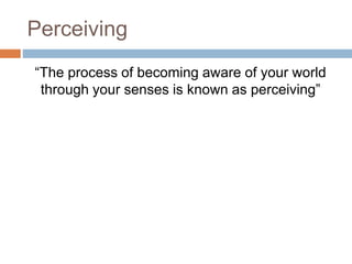 Perceiving and believing | PPTX