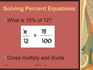 Percent Equations | PPT