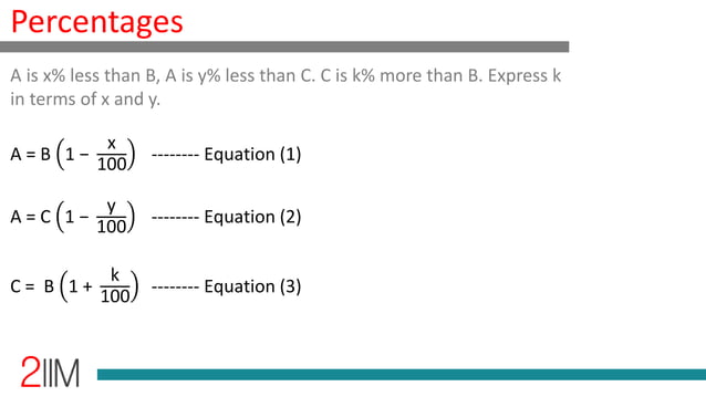 Percentages - Variables | PPT
