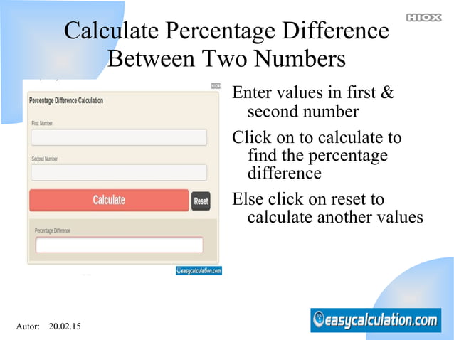 Percentage Difference Calculator | PPT | Coupons and Discounts | Shopping