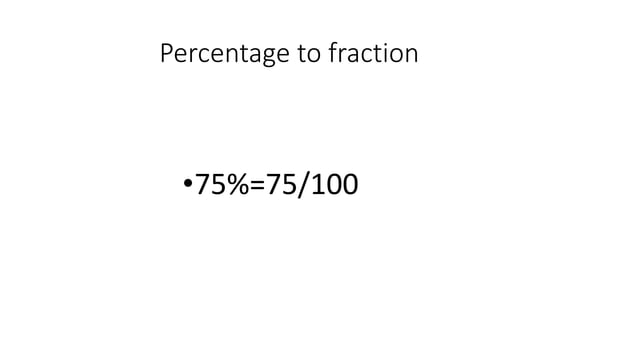 Percentage | PPT