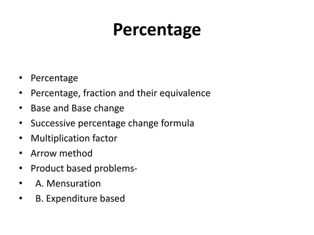percentage basic method and formula for easy learning.pptx | Stocks and ...