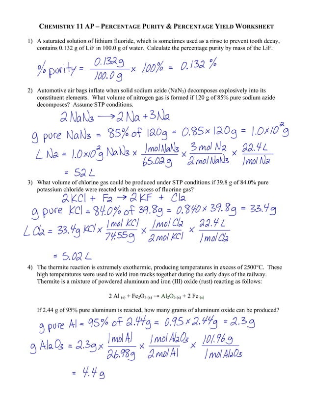 Percentage-Purity-Percentage-Yield-Worksheet-Solutions-ypyqig.pdf ...