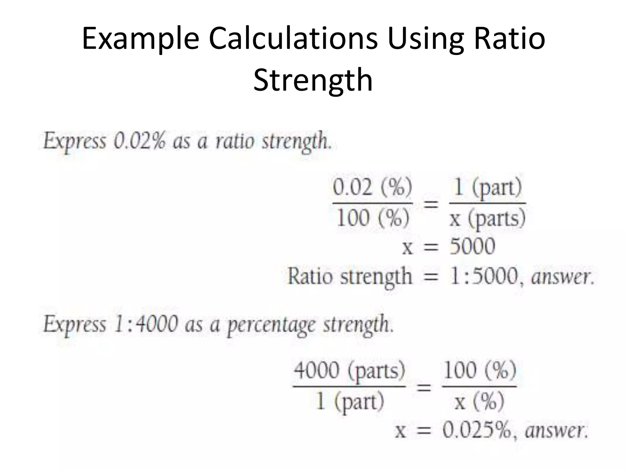 Percentage and ratio strength | PPTX