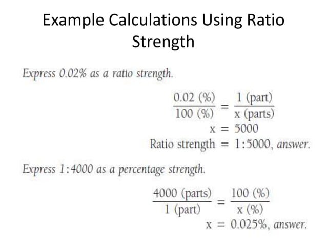 Percentage and ratio strength | PPTX | Chemistry | Science