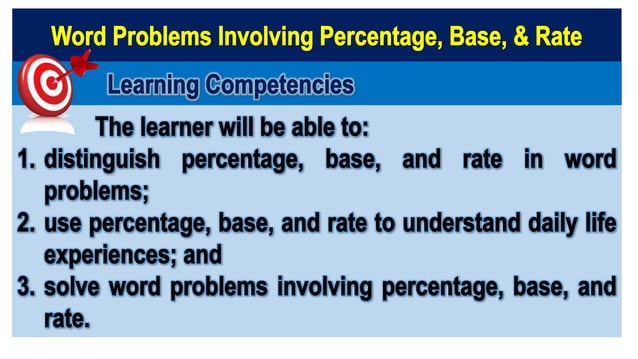 Percentage, Base, and Rate | PPTX