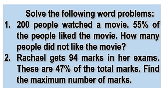 Percentage, Base, and Rate | PPTX
