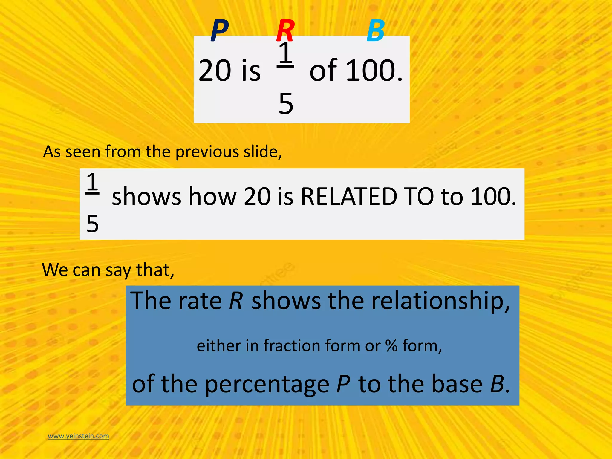 Percentage, base and rate | PPTX