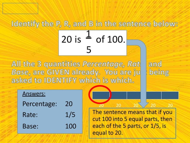 Percentage, base and rate | PPTX