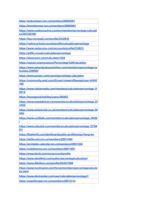 Percentage Calculator easily calculate accurate percentages | PDF