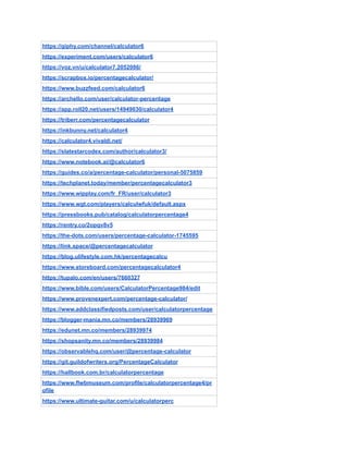 Percentage Calculator easily calculate accurate percentages | PDF