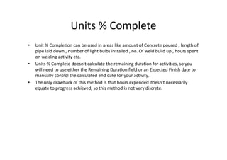 Methodologies of Project Progress Measurement | PDF