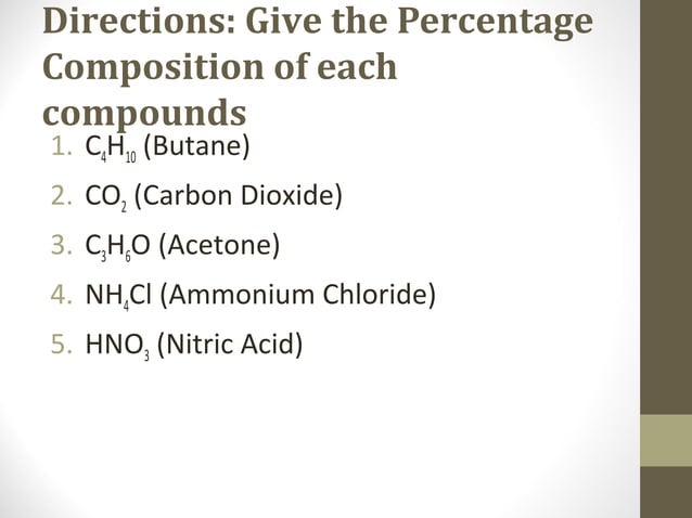 Percentage Composition | PPT | Chemistry | Science