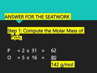 PERCENTAGE COMPOSITION, EMPIRICAL AND MOLECULAR FORMULAS.ppt