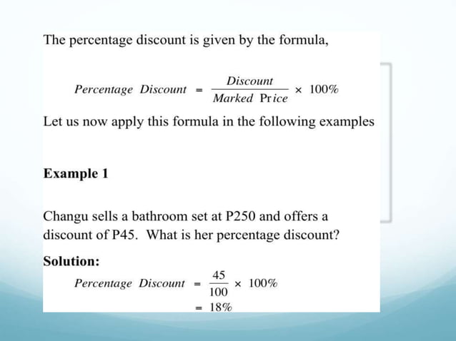 Percentage discount | PPTX