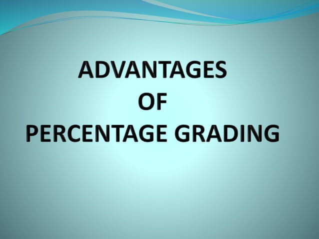 Percentage grading | PPT