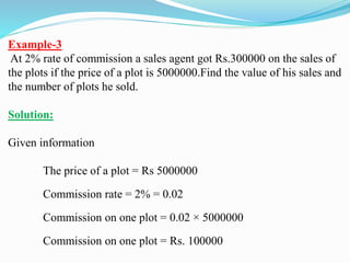 Percentage in commission | PPTX