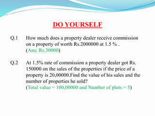 Percentage in commission | PPTX