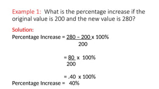 MATH 7 PERCENTAGE INCREASE AND DECREASE.pptx