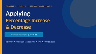 Comprehensive Guide to Percentage Calculations: Inflation, Mark-ups ...
