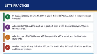 Comprehensive Guide to Percentage Calculations: Inflation, Mark-ups ...