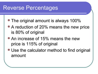 Percentages | PPT