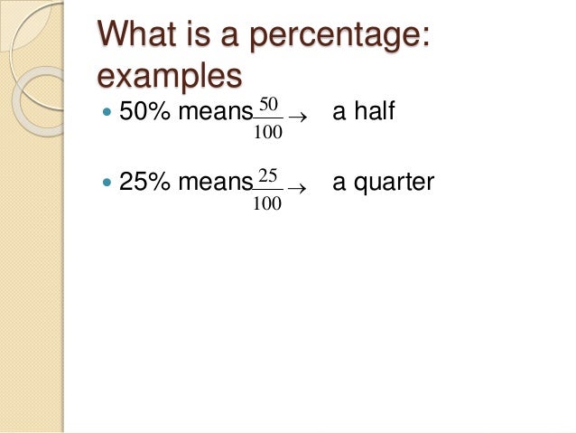 Percentages