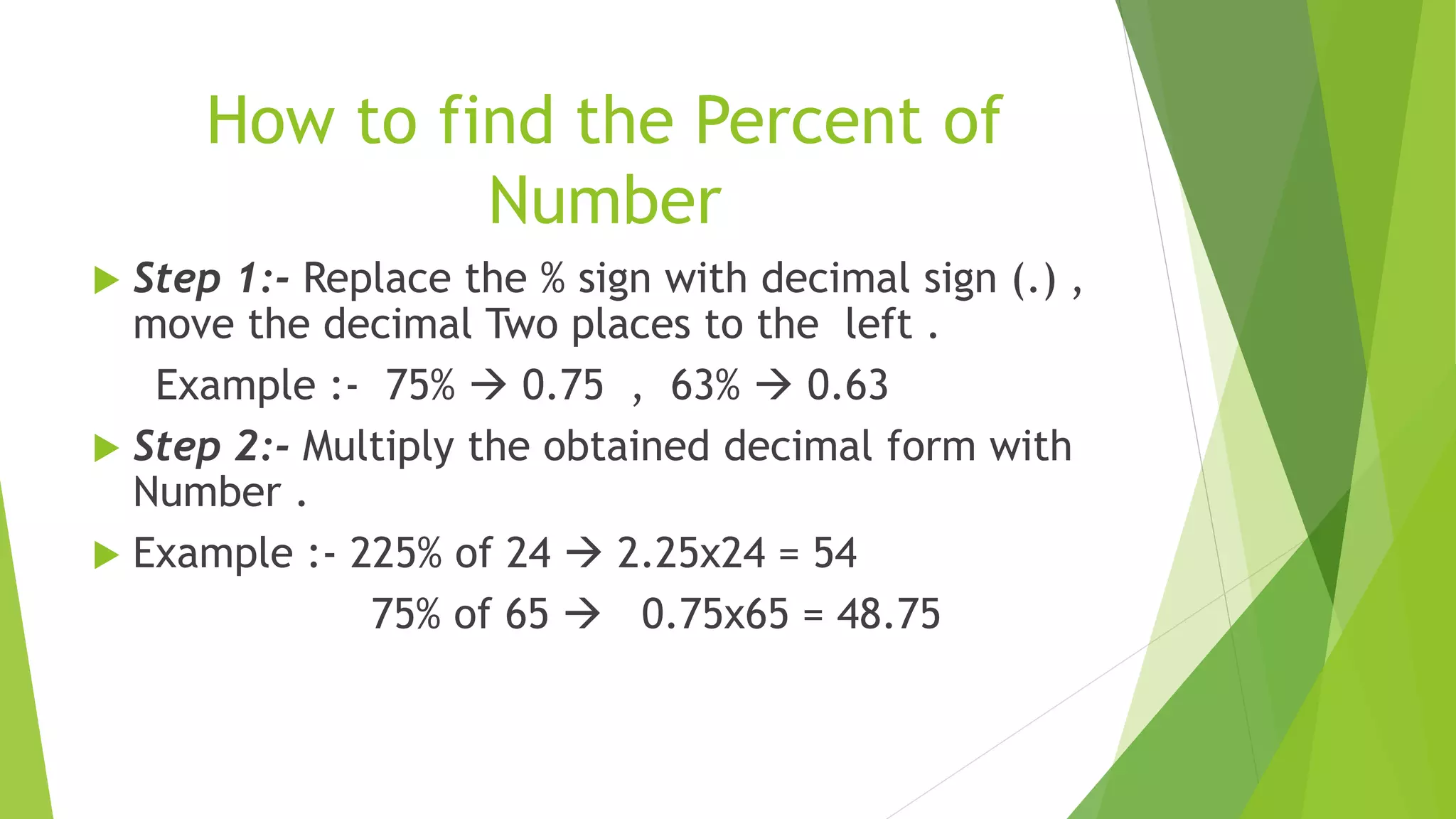 Quantitative Aptitude , Section-Arithmetic , Chapter-Percentages | PPTX