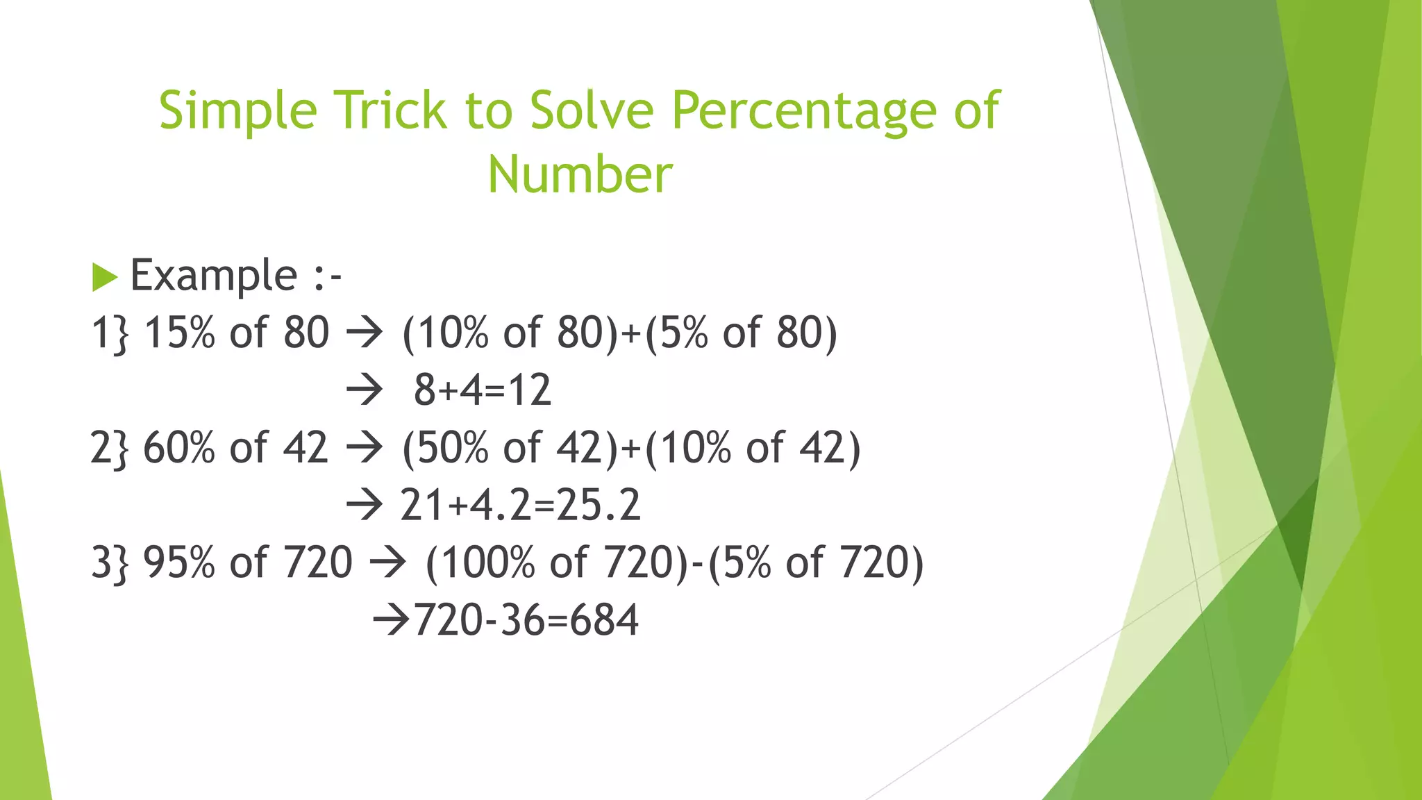Quantitative Aptitude , Section-Arithmetic , Chapter-Percentages | PPTX