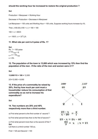 Solve Percentages | PDF