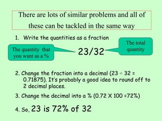 concepts and questions of Percentages.ppt