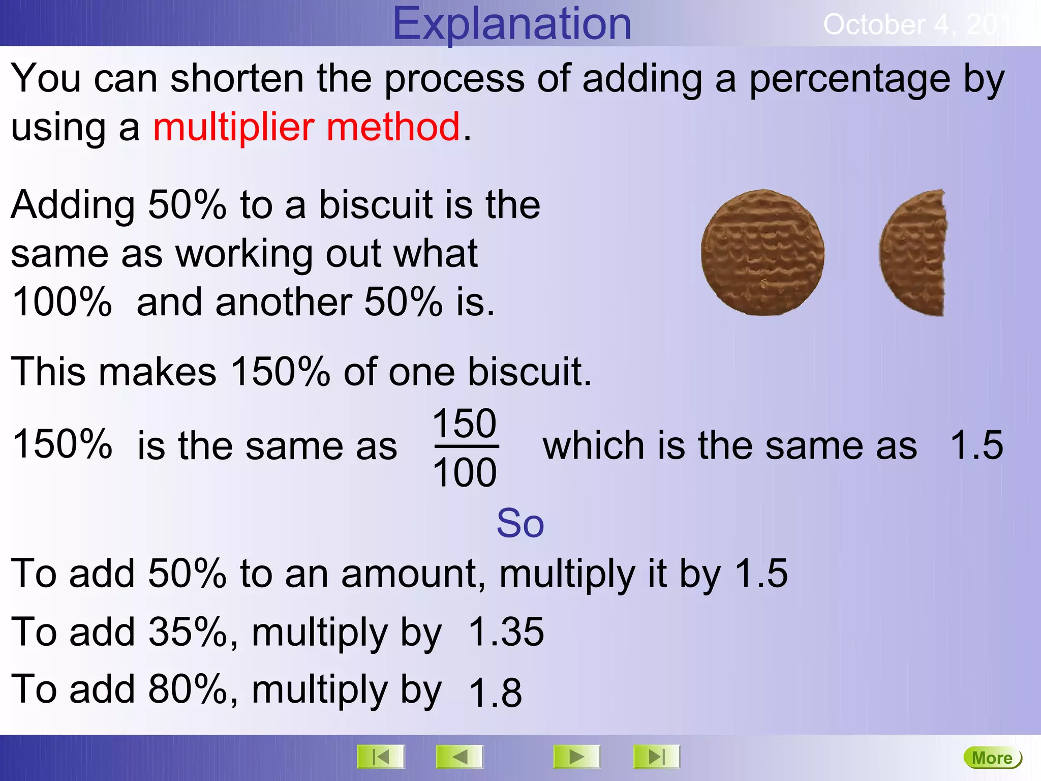 Percentages one of another | PPT
