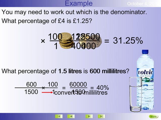 Percentages one of another | PPT