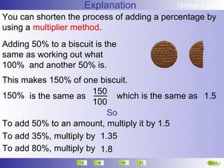 Percentages one of another | PPT