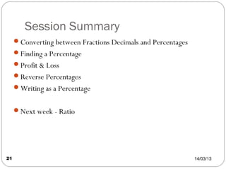 Percentages and discounts tutorial | PPT