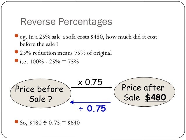 Reverse Percentage Calculation Formula Excel Formula Reverse Reverse Percentage Calculation Formula Excel Formula Reverse