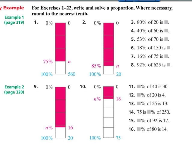 Percent Proportions and Percent Bars | PPTX