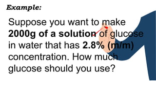 percent by volume : Percent by mass .... | PPTX