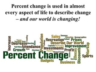 Percent Change Day 1: Definition of percent change | PPTX