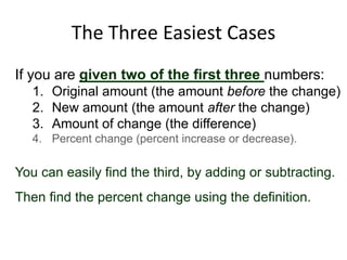 Percent Change Day 1: Definition of percent change | PPTX